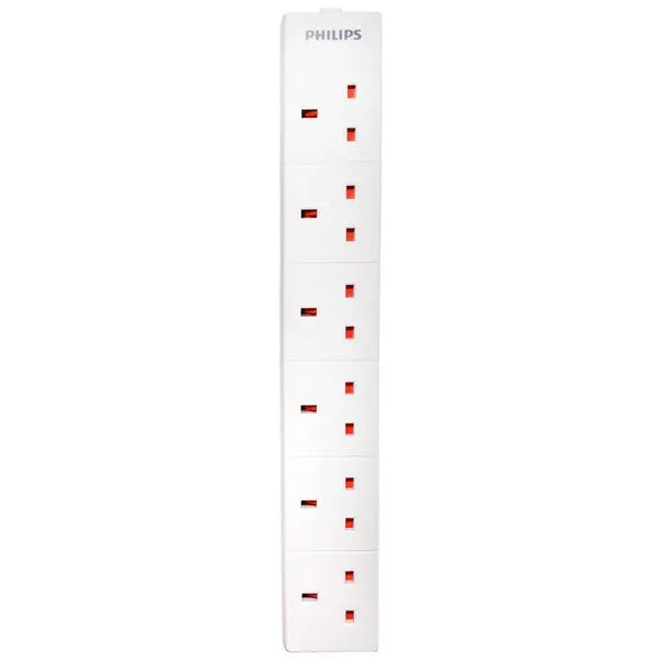 PHILIPS 6 UK PLUG EXTENSION SOCKET 3M WHITE – Mohammed Fakhroo& Bros.